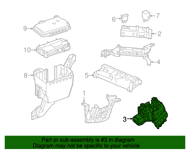 166-540-52-02 - Fuse & Relay Box 2017-2019 Mercedes-Benz | Mercedes ...