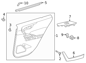 2019-2024 Toyota Belt Weather-Strip 68173-0R050 | Toyota Parts Center