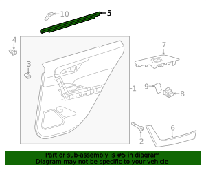 2019-2021 Toyota Belt Weather-Strip 68173-0R050 | OEM Parts Online