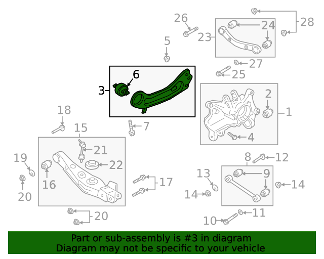 55270-P2000 - Trailing Arm 2021-2023 Hyundai | AutoNation Parts
