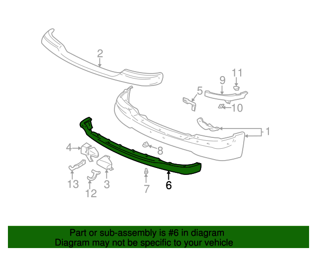 1999-2006 GM Light Charcoal Front Air Deflector 15005294 | GmPW
