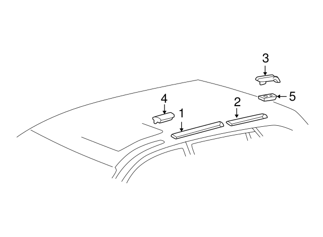 75557-42020 - Roof Molding - 2001-2005 Toyota RAV4 | Lithia Toyota Parts