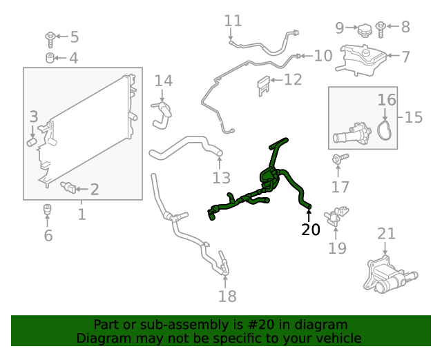 Genuine OEM Ford Part - HVAC Heater Hose Assembly HG9Z-8B081-B ...