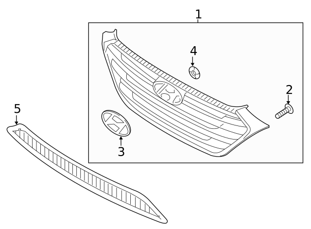 2019-2020 Hyundai Tucson Upper Grille 86350-D3500 | OEM Parts Online