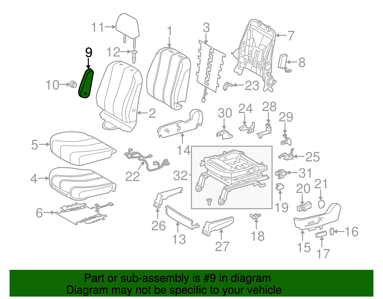 2011-2014 Toyota Sienna Armrest 72820-08090-B1 | Toyota San Diego Parts