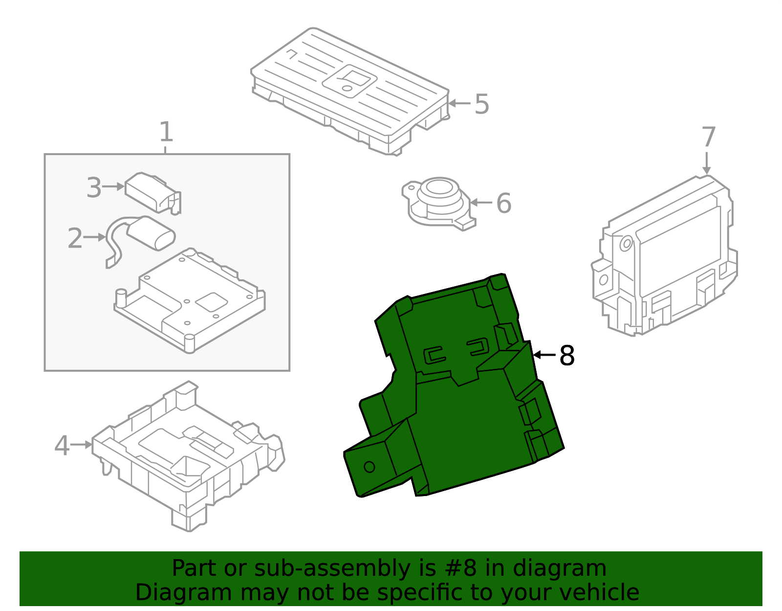 4M0-907-113 - Antenna Amplifier Bracket 2019 Audi Q8 | AutoNation Parts
