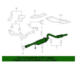 2011-2013 GM Exhaust Muffler Assembly 22818061 | GMPartsDirect.com