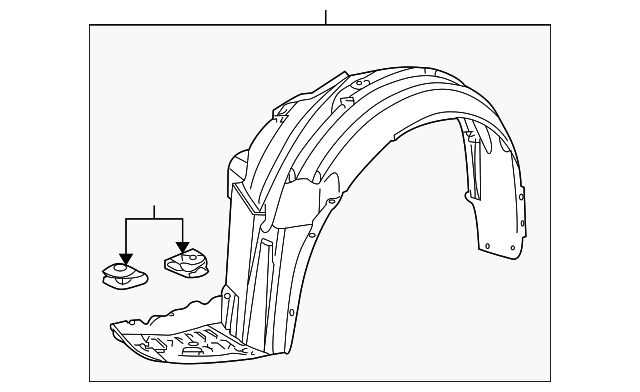 Genuine OEM Acura - Fender Liner Part# 74151-TK4-A01 | Acura Parts For Less