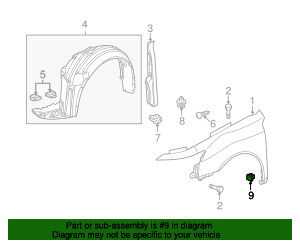 1986-2021 Acura Grommet, Screw (5MM) 90682-SB0-003 | OEMAcuraPart
