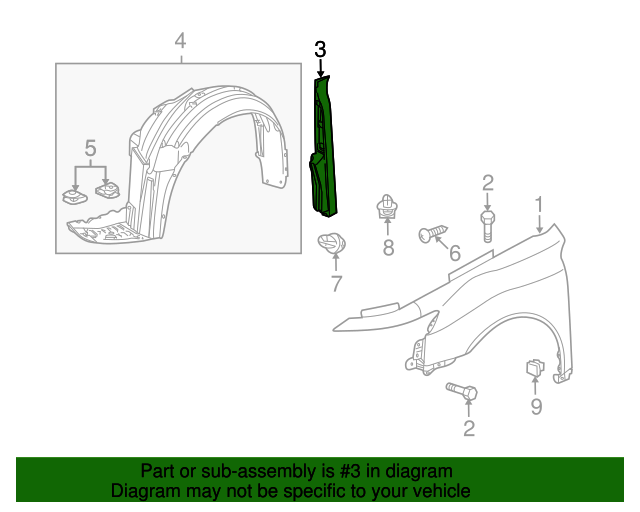 2009-2014 Acura TL Rear Seal 74105-TK4-A00 | Acura Parts World