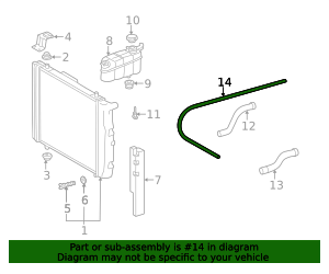 463-500-18-75 - Engine Coolant Overflow Hose 2006-2011 Mercedes-Benz G ...