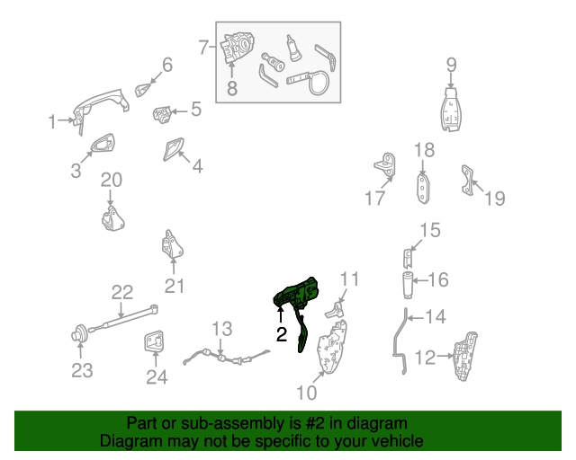 221-760-05-34 - Handle Base 2007-2013 Mercedes-Benz | Mercedes-Benz USA ...