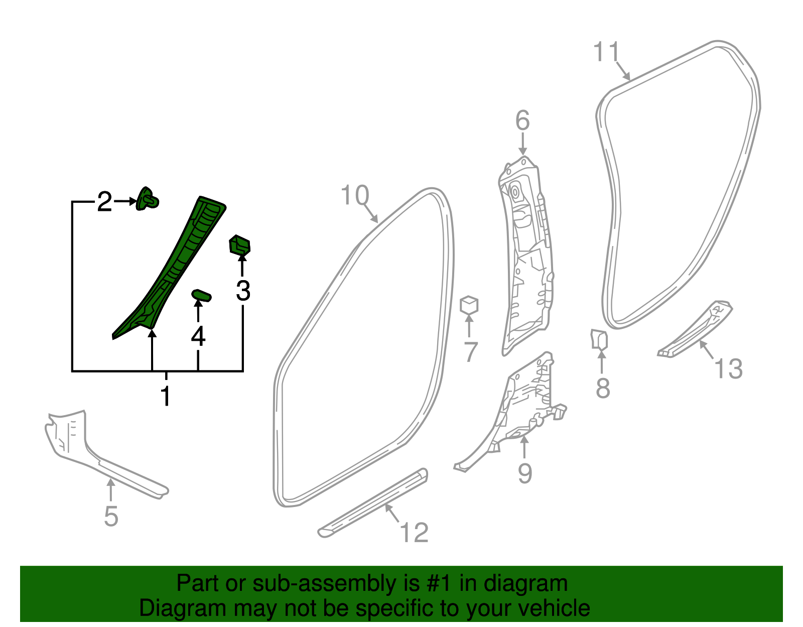 2018-2019 Infiniti QX30 Windshield Pillar Trim 76911-HW00D | Faulkner Infiniti of Willow Grove