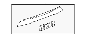 84727555 GM Chrome Rear Closure Center Applique | GM Parts Store