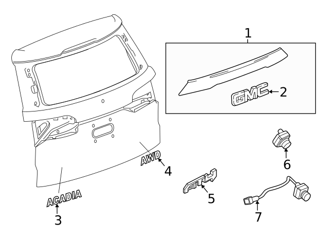84727555 GM Chrome Rear Closure Center Applique | GM Parts Store