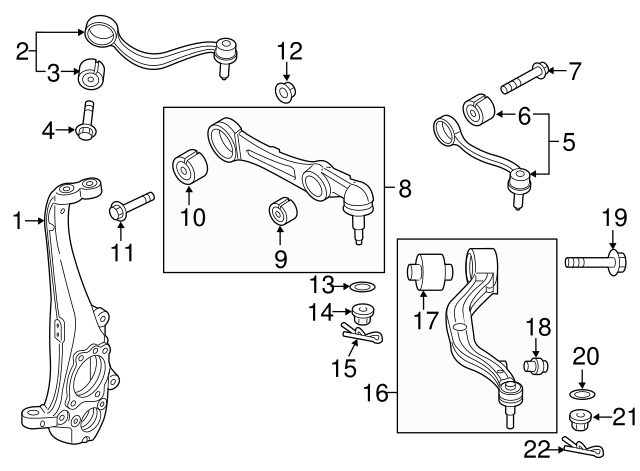 2015-2022 Hyundai Suspension Control Arm Bushing 54552-B1000 ...