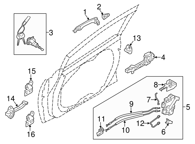 2014-2018 Kia Lock Actuator - Driver's Side (LH) 81310-A7031 ...