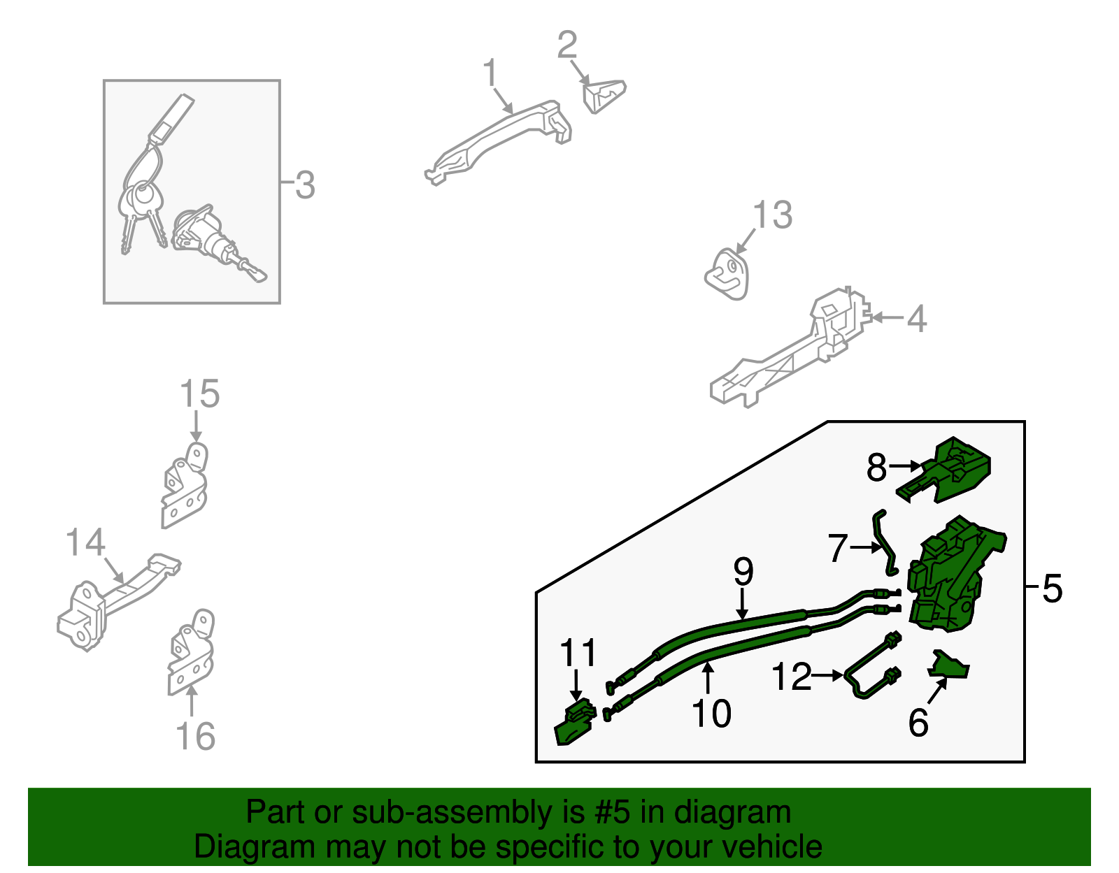 2014-2018 Kia Latch Assembly 81310-A7031 | Retail Performance Auto Parts