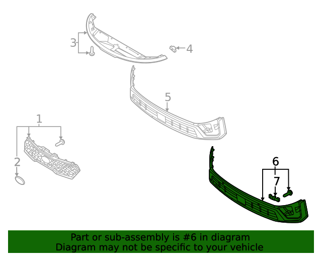 2021-2024 Kia Sorento Lower Grille 86530-R5310 | Kia Automotive Parts