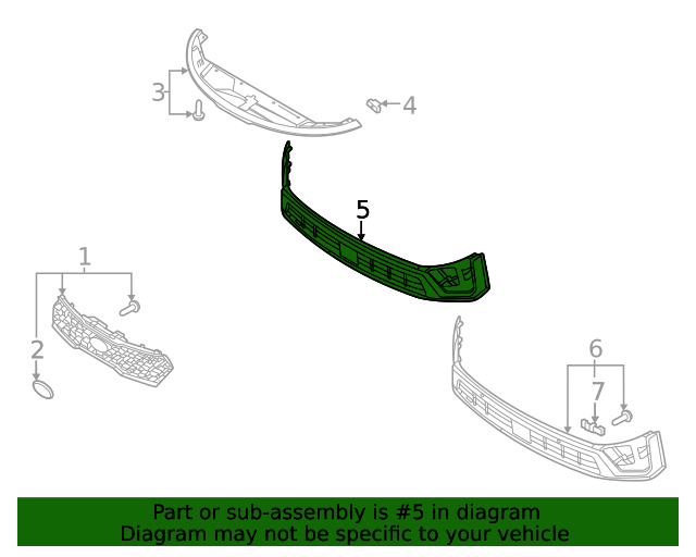 86530 R5300 - Lower Grille 2021-2023 Kia Sorento | Kia.Parts Store