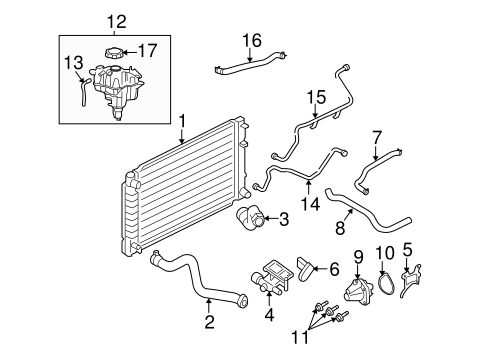 Radiator & Components for 2008 Ford Escape