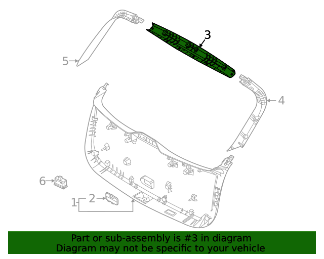 2021-2024 Genesis GV80 Trim Assembly Tail Gate Upper 81720-T6000-NBD ...