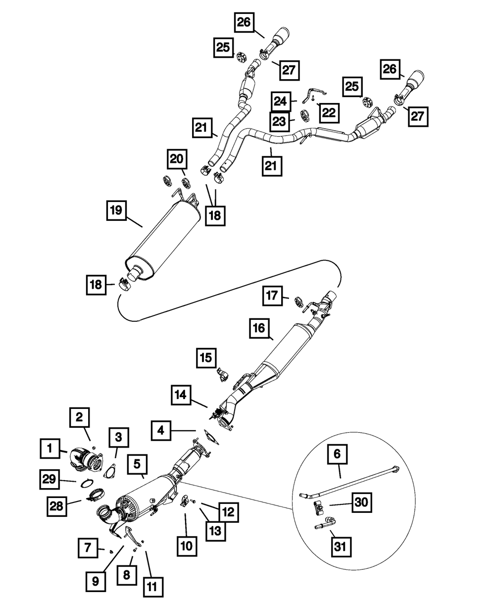2015-2019 Ram Diesel Particulate Filter 68329868AB | Mopar Online Parts