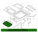 54107430946 - 2004-2022 BMW Sunroof Frame Seal (54-10-7-430-946) | BMW ...