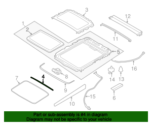 Genuine BMW 54-10-7-237-599 | Rear Glass Seal | FREE Shipping on Most ...