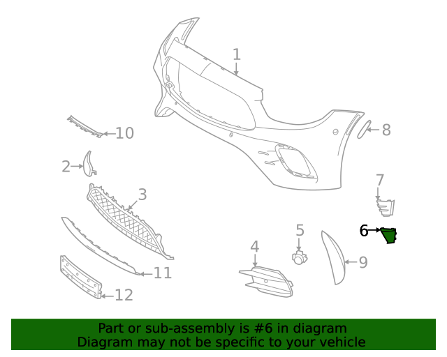 213-885-86-06 - Radiator Support Air Duct 2021-2023 Mercedes-Benz ...