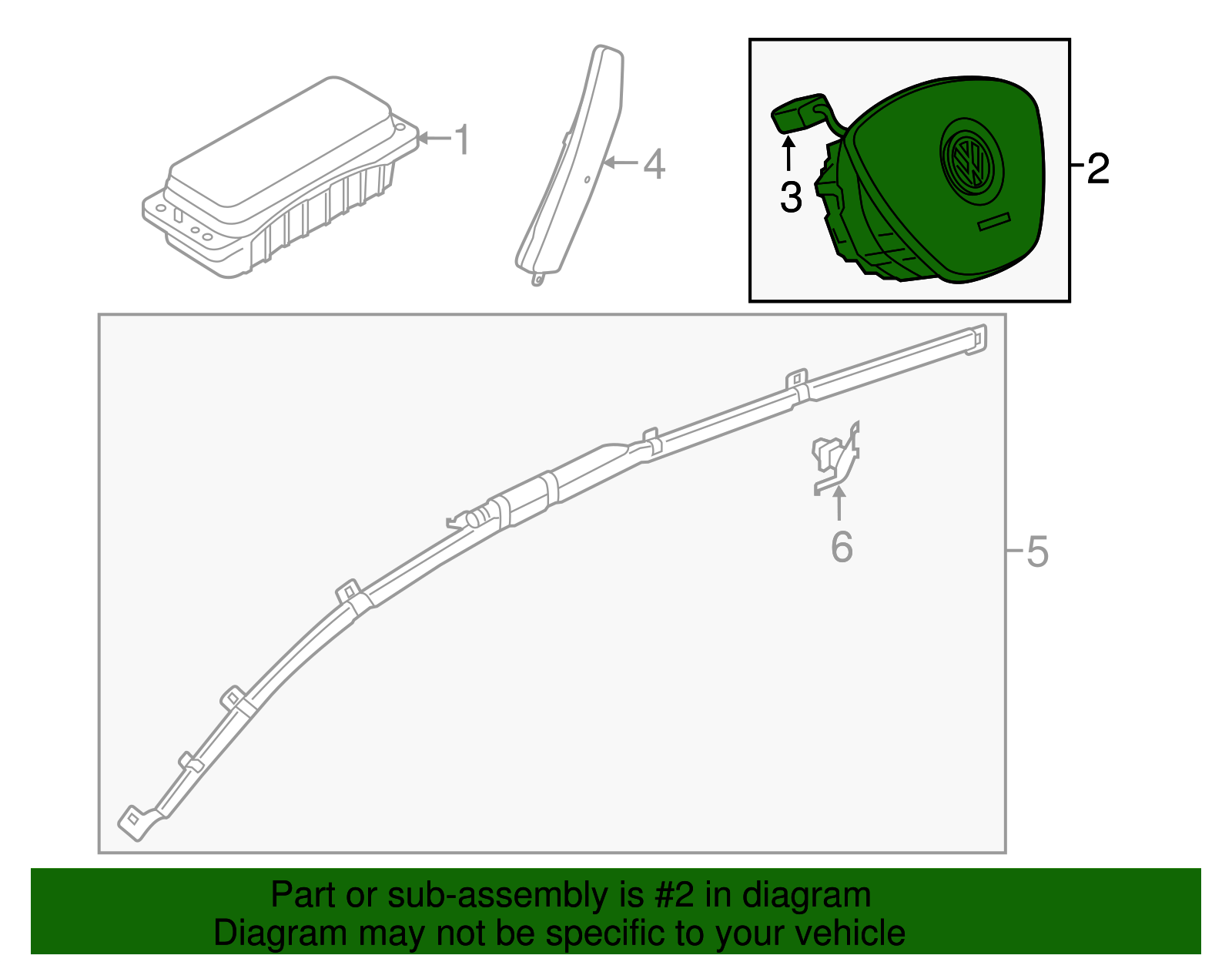 2015-2020 Volkswagen Driver Inflator Module 5G0-880-201-S-81U | VW ...