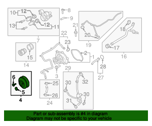 946-106-091-75 - Engine Water Pump Pulley 2014-2018 Porsche ...