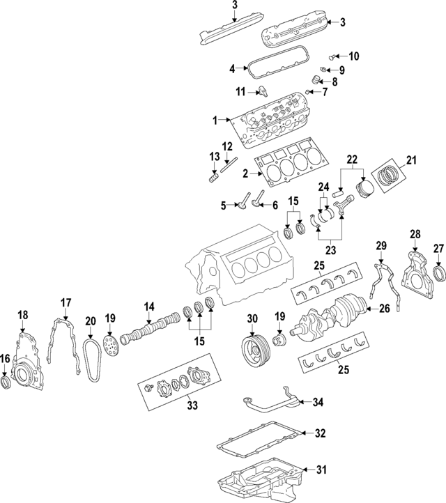 2016-2021 Chevrolet Crankshaft Rear Oil Seal Housing 12705665 ...