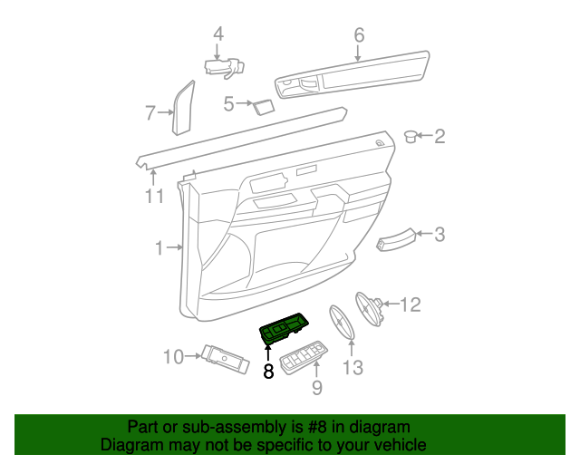 2012-2020 Mopar Window Switch - Passenger Side (RH) 68298864AA ...