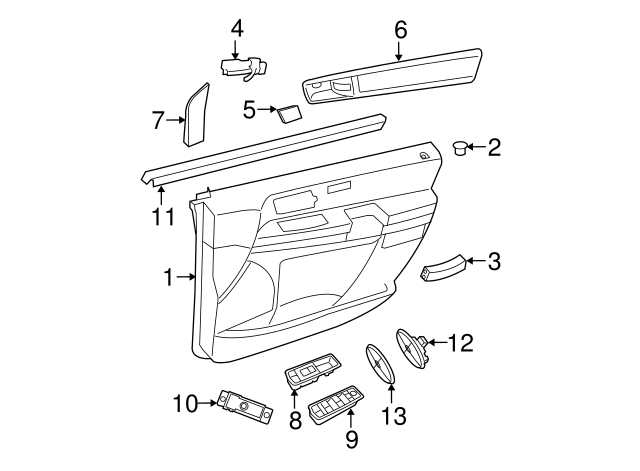 2008-2009 Mopar Window Switch - Driver's Side (LH) 4602535AG ...