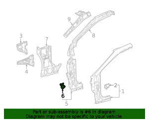 2018 Toyota Camry Hinge Pillar Reinforced Bracket 53837-06010 | Toyota ...