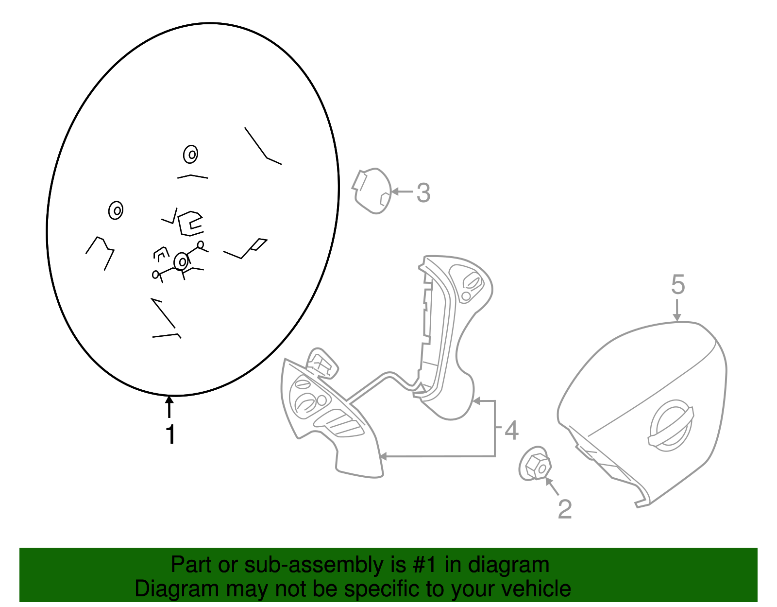 2019-2020 Nissan Murano Steering Wheel 48430-9UF0A | Bill Kay Nissan Parts