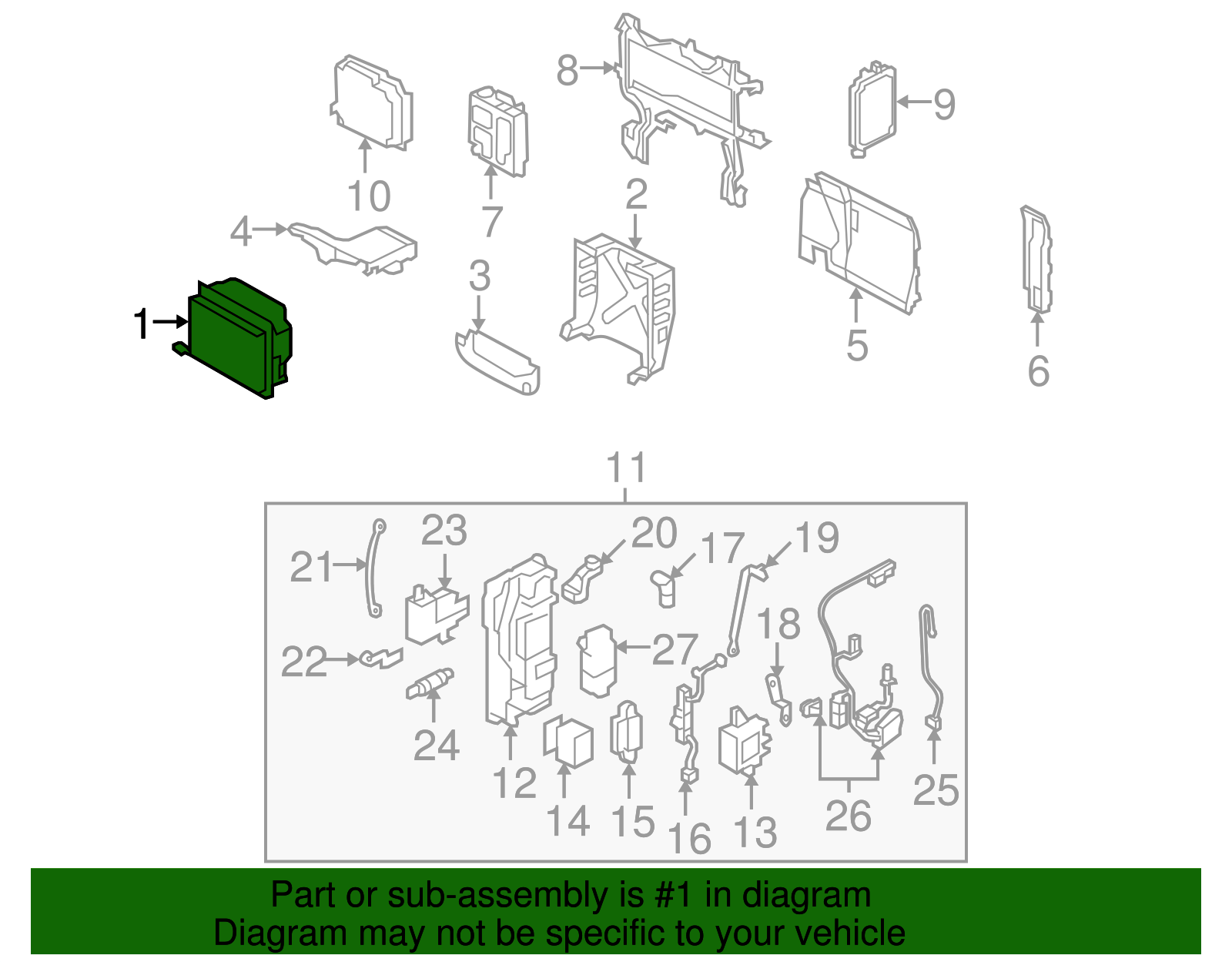 1B100-RMX-A13 - Control Module 2006-2011 Honda Civic | Honda Parts Online