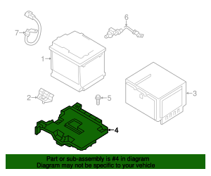 37150-2V000 - Battery Tray 2012-2014 Hyundai Veloster | AutoNationParts.com