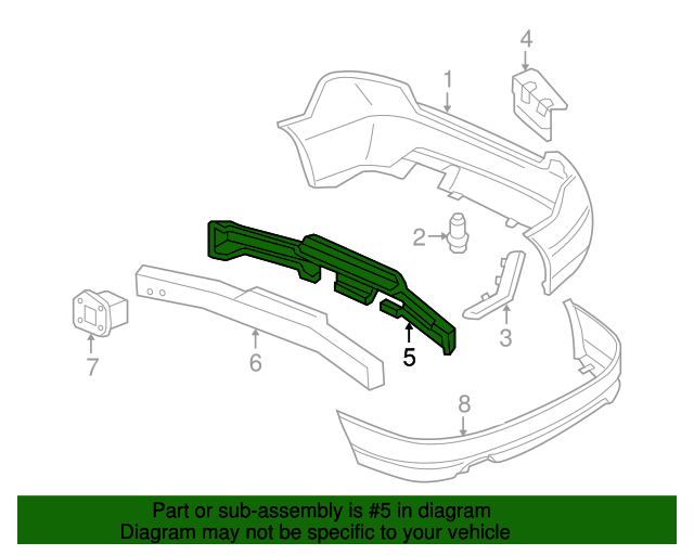 71570-SVA-A01 - Absorber Rear Bumper - 2006-2011 Honda Civic | Genuine ...