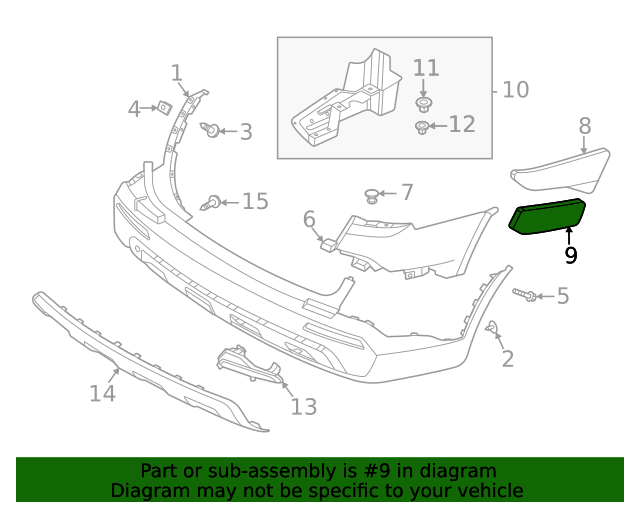 2021-2022 Kia Sorento Bumper Cover Insulator 866V1-R5000 | OEM Parts Online