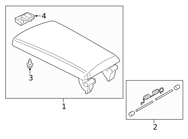 2021-2024 BMW Center armrest leather+contrast stitch. 51-16-8-095-161 ...
