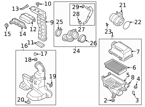 Air Intake for 2021 Kia Rio | Kia.Parts Store