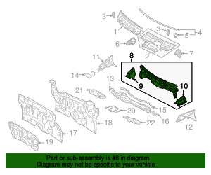 2008-2014 Scion xD Cowl Panel 55700-52330 | Toyota Parts Center