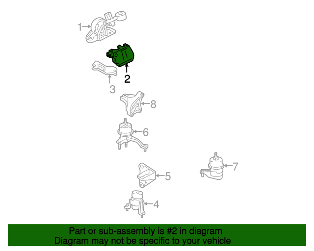 2002-2011 Toyota Torque Rod Mount Bracket 12316-0H050 | OEM Parts Online