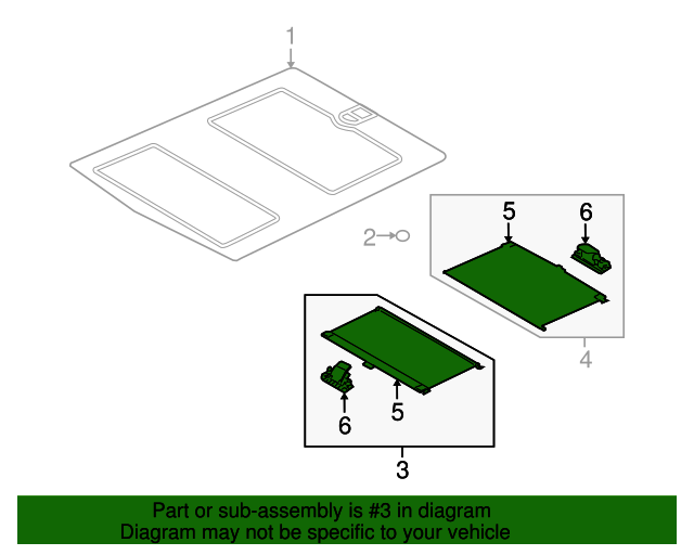 Genuine OEM Sunroof Cover Part# EGT500120LUM Fits 2005-2016 Land Rover ...