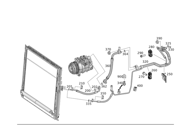 2015-2017 Mercedes-Benz Refrigerant Line 166-830-74-00 | MB OEM Parts