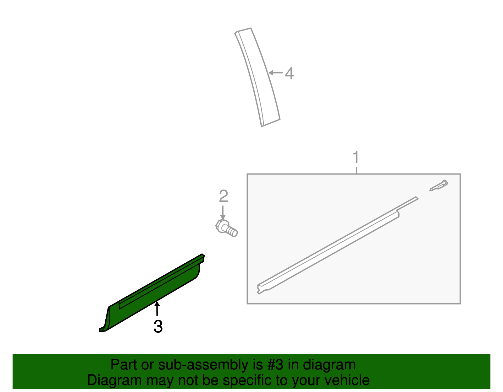 FB5Z-7825556-BA - Lower Molding 2016-2019 Ford | Ford Parts Direct