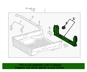 2016-2019 Toyota Tacoma Rear Cross Sill 65204-04010 | OEM Parts Online