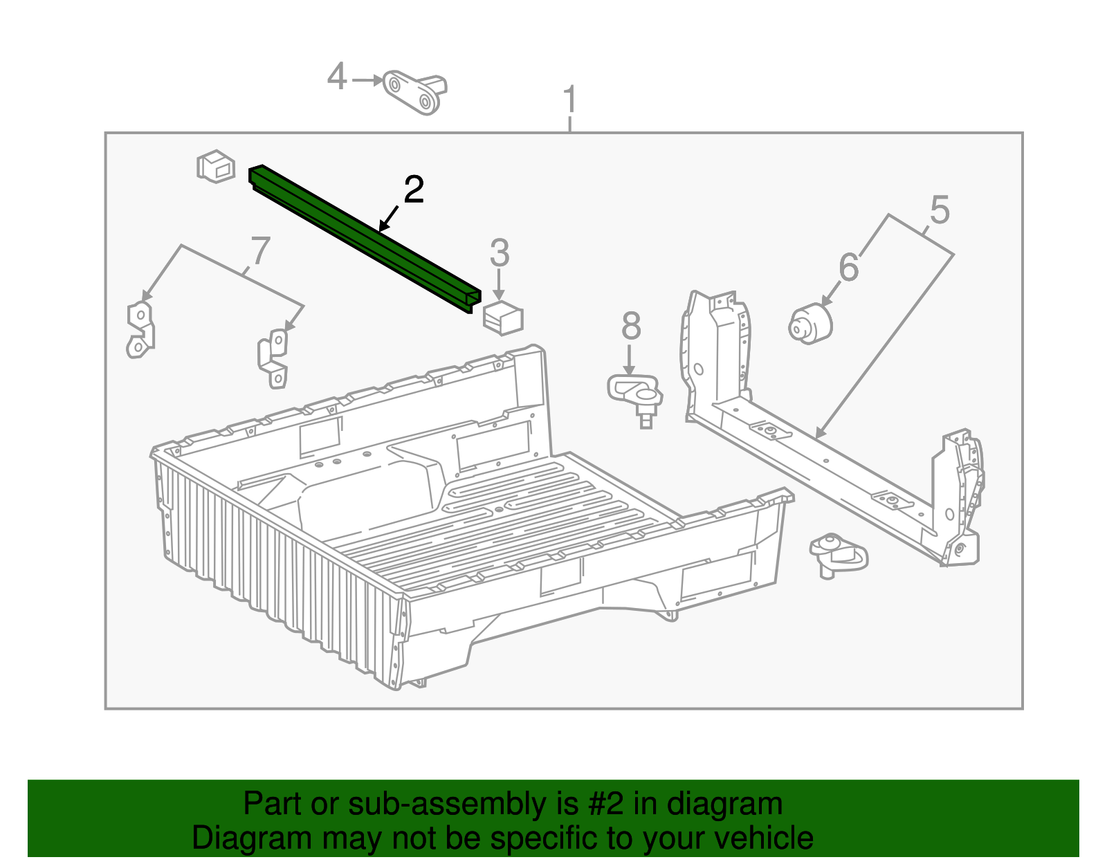 65335-04020 - 2016-2023 Toyota Tacoma - Rail | Conicelli Toyota